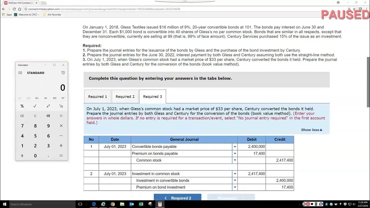 ACC221 Chapter 14B Practice (Ques #1-#11) - YouTube