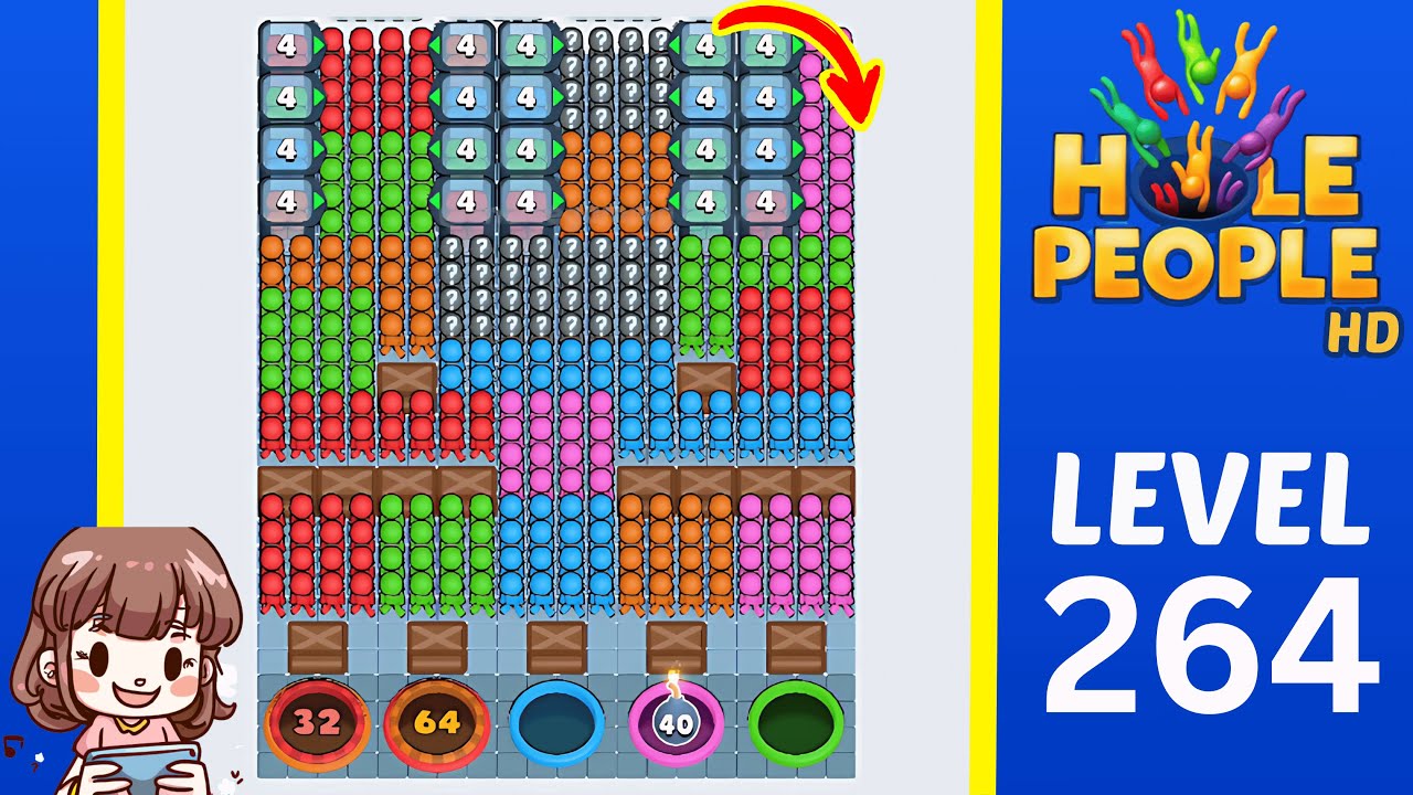Hole People Level 264 Solution Walkthrough - YouTube