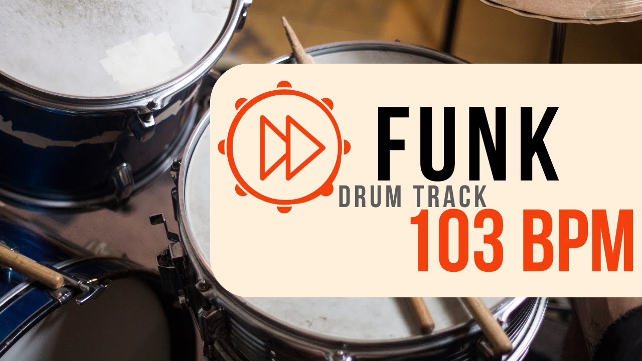 103 BPM | Funk Rock Drum Beat | Backing Track (#49) - YouTube