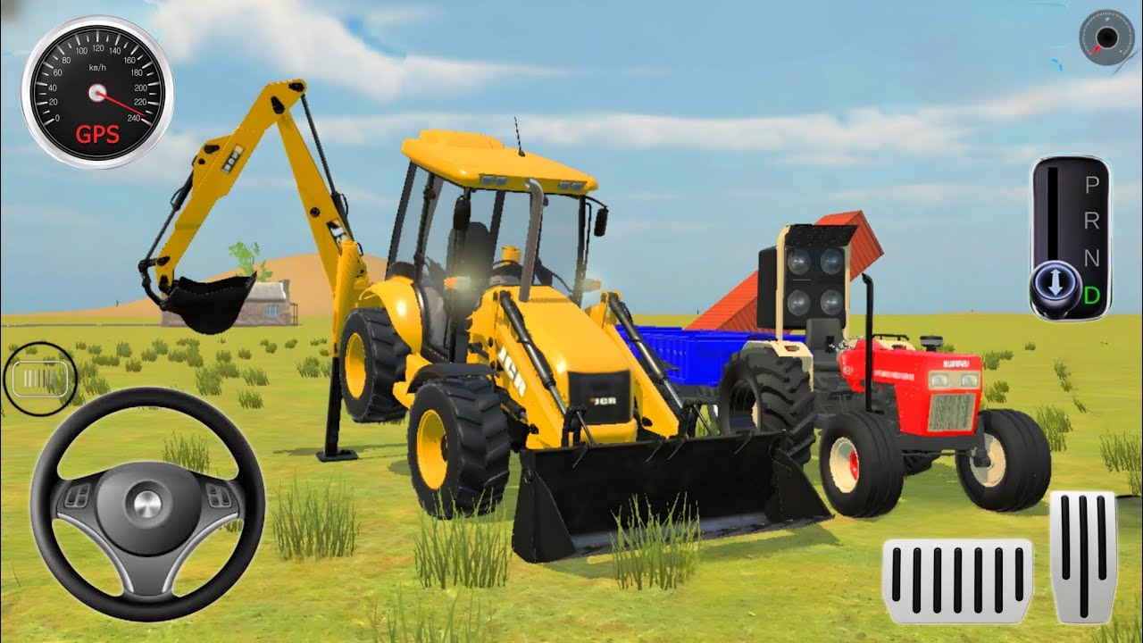 Drive Jcb And Pulling Swaraj Tractor in Game - Jcb Game #jcbgame # ...