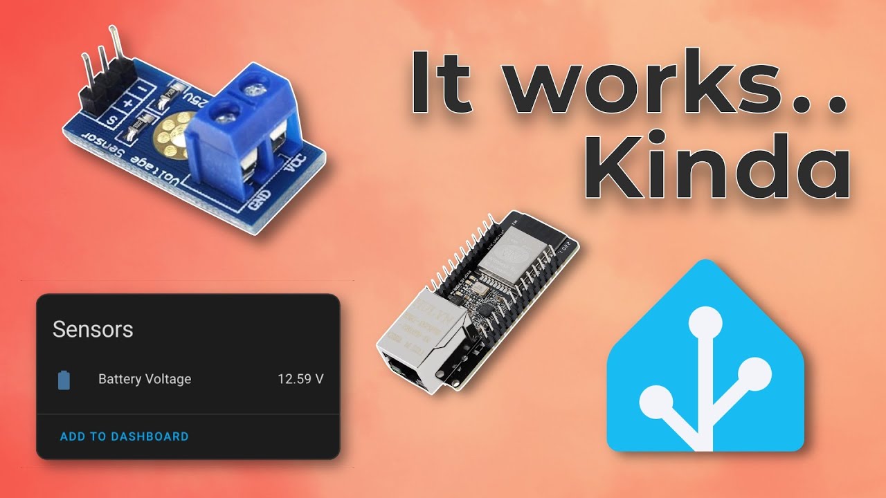 I made a WT32-Eth01 Voltage Reader that works with Home Assistant - YouTube