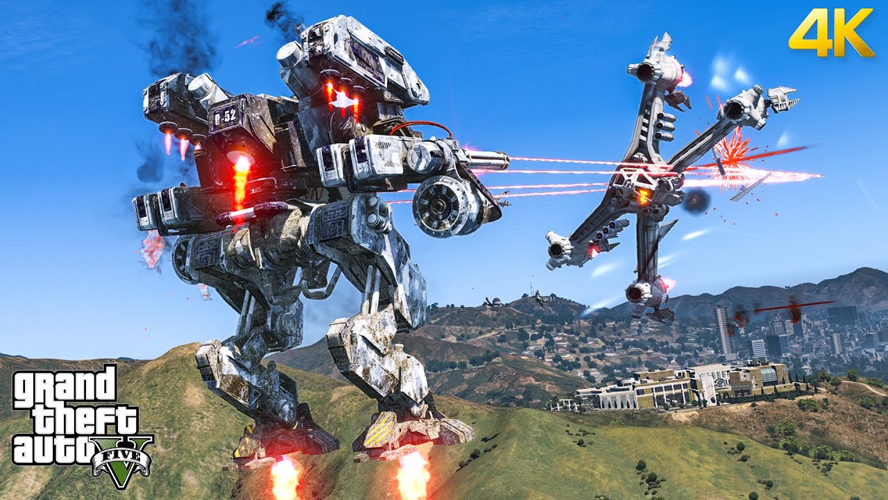 GTA 5 - The Ultimate MECH Mod Gameplay (W.I.P.) - YouTube