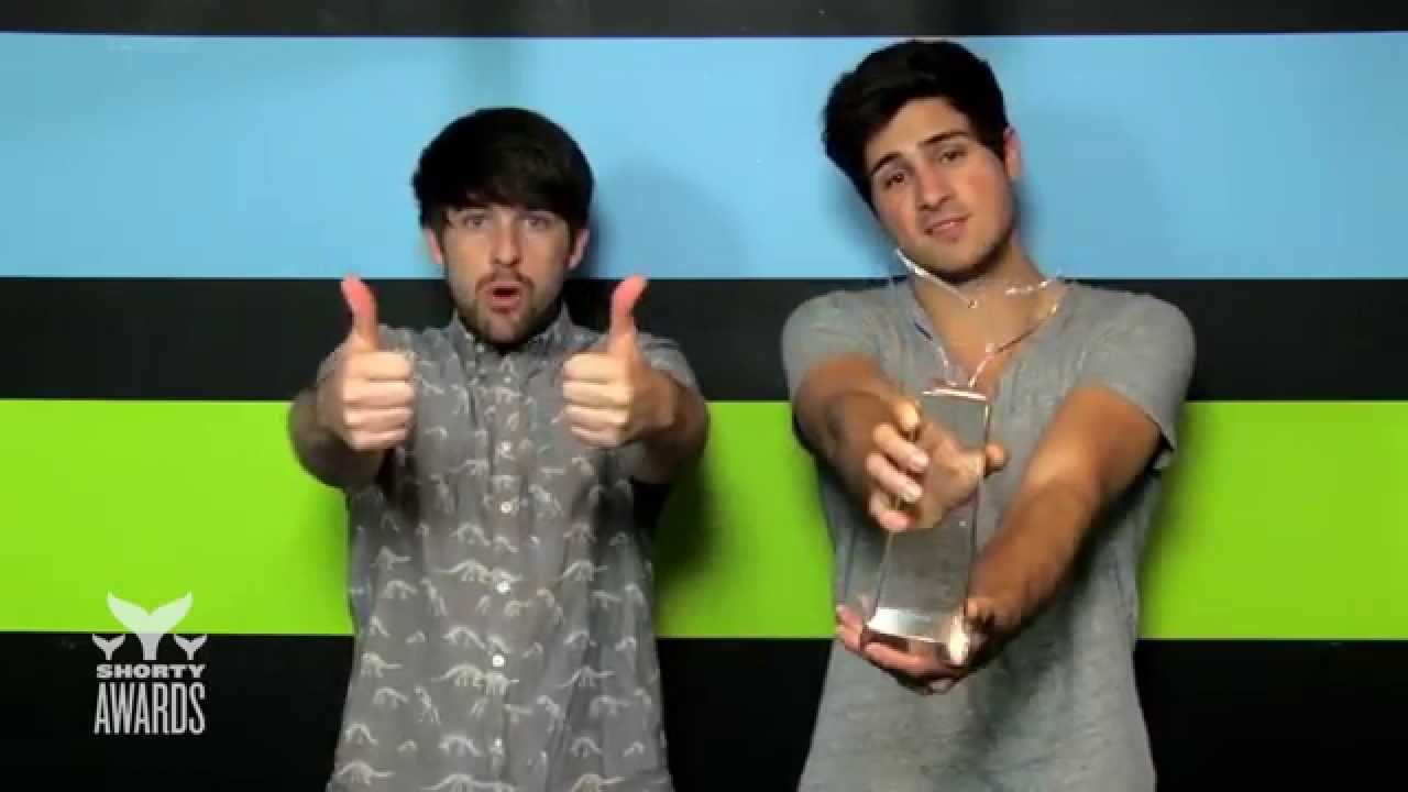 Smosh accepts the YouTube Star of the Year Shorty Award, presented by A ...