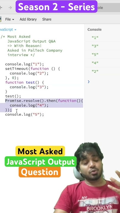 Q 41 Most Asked Javascript Output Interview Question Javascript Interview Frontend Youtube