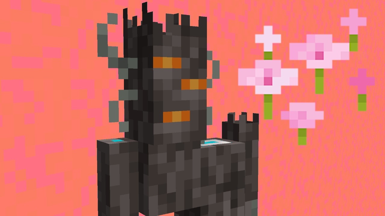 Minecraft, but the Creaking spawned in a Cherry Grove - YouTube