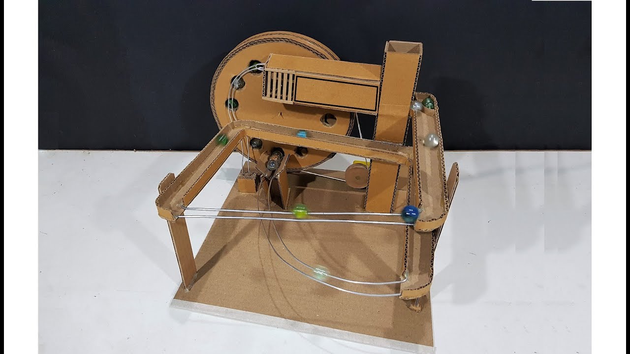How to Make a Cardboard Marble Run Machine - YouTube