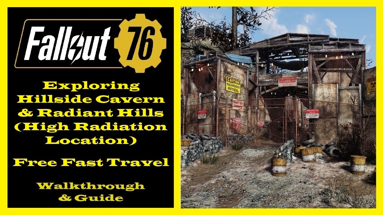 Fallout 76 - Exploring Hillside Cavern & Radiant Hills Locations (High ...
