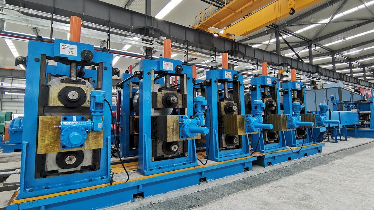 ERW400X400 Direct Forming to Square Tube Mill - YouTube