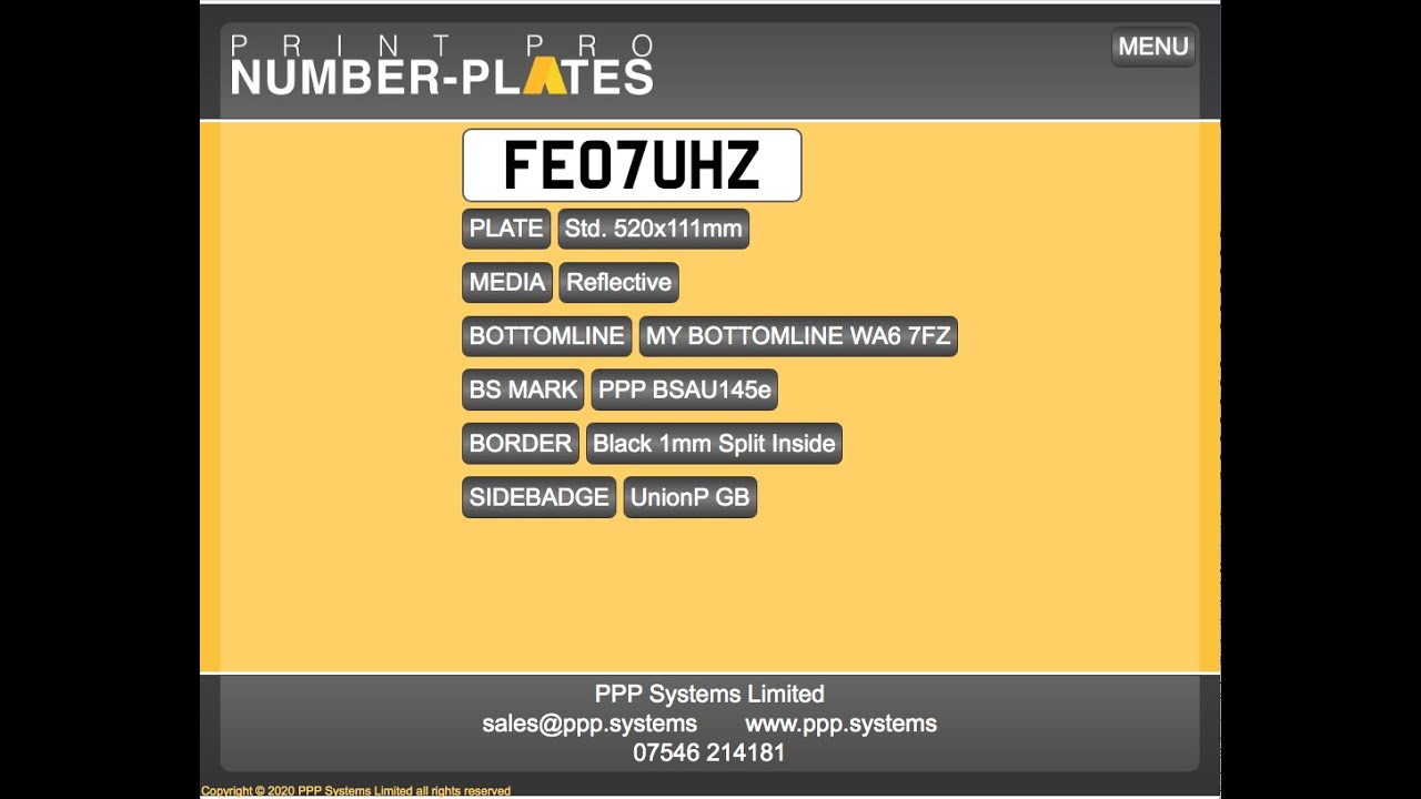 UK Number Plates BSAU145e compliant software #numberplates #software # ...
