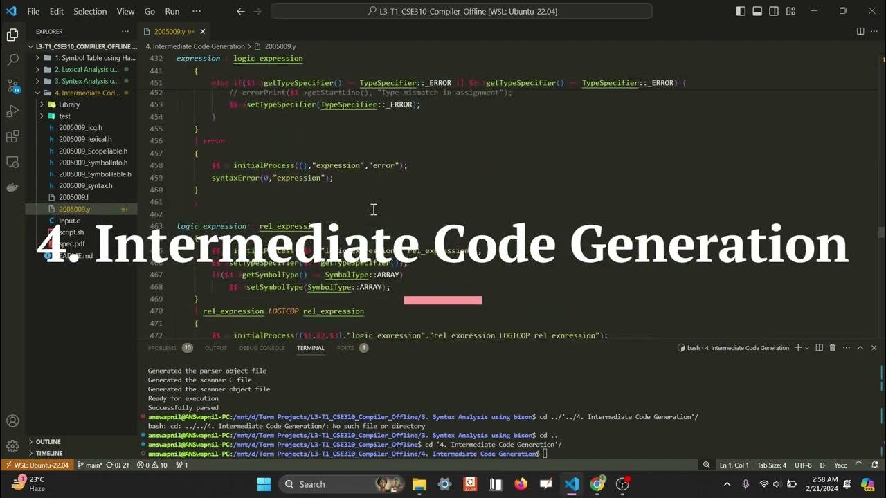 C Compiler (Short Version) | CSE310 Offline L3-T1 BUET - YouTube