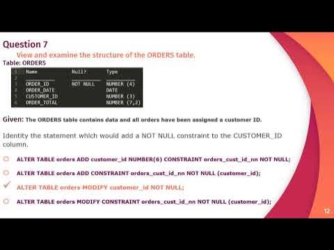 Oracle Database SQL Certified Associate Certification (1Z0-071) - YouTube