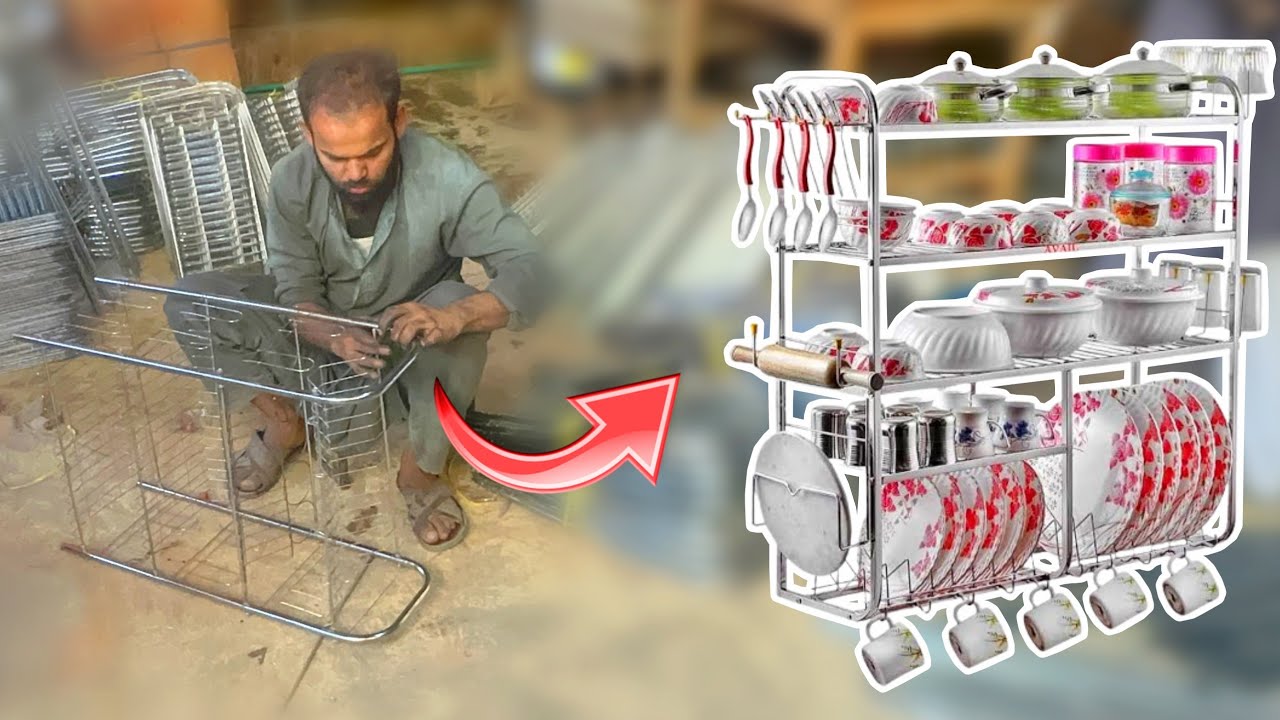 Process of Mass Production | Manufacturing Process of Wire kitchen ...