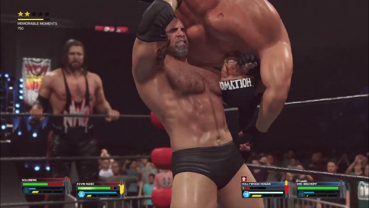 WWE 2K23 - Goldberg and Kevin Nash vs Hollywood Hogan and Eric Bischoff is a 5-Star Match - YouTube