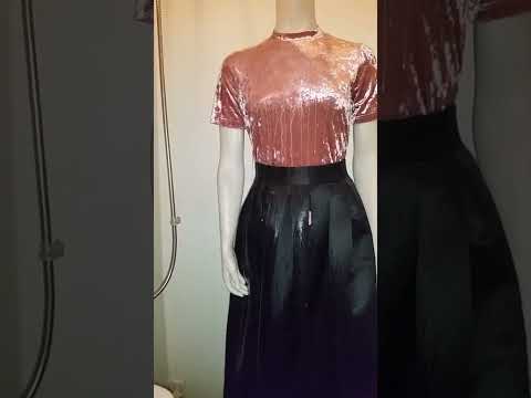 Brand new CHI CHI LONDON satin skirt in the shower. ASMR