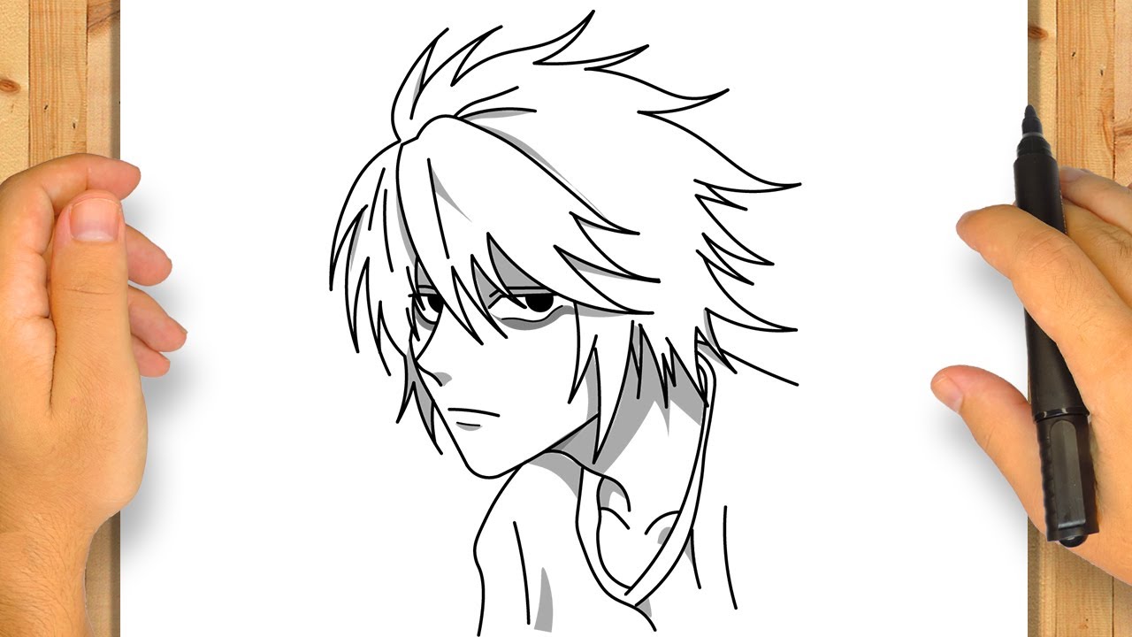 Como Desenhar o L de Death Note | Passo a Passo Simples e Fácil - YouTube