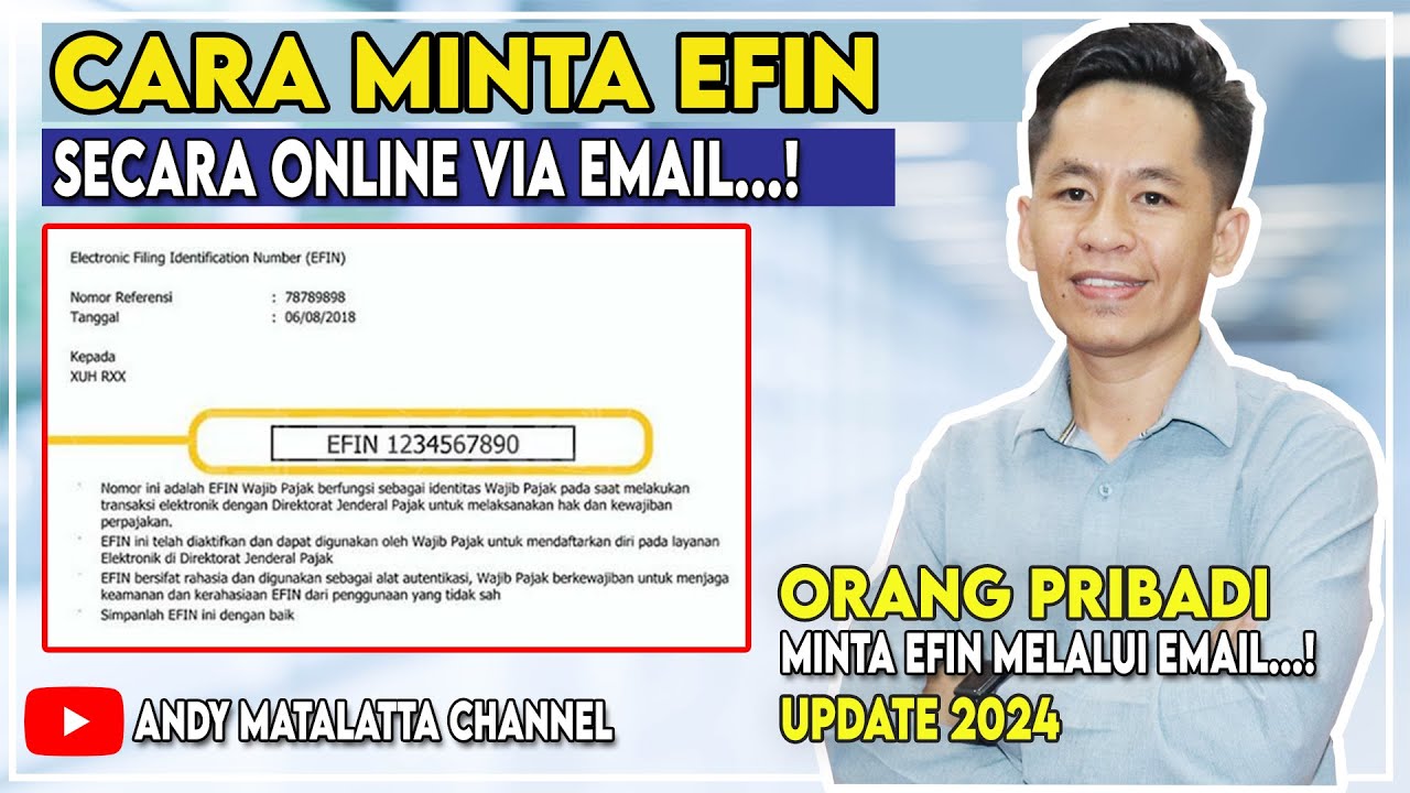 CARA MINTA EFIN PAJAK ORANG PRIBADI MELALUI EMAIL | UPDATE 2023 - YouTube