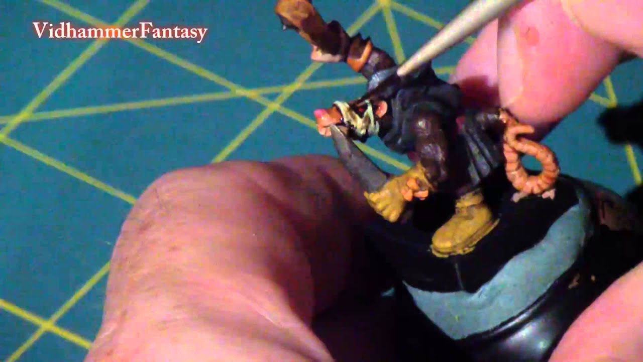Warhammer Painting Video #4 - Gutter Runner w/sling - YouTube