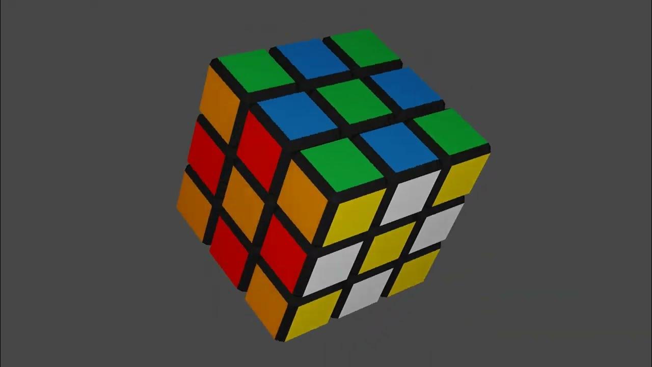a simple 3d rubik's cube animation - YouTube