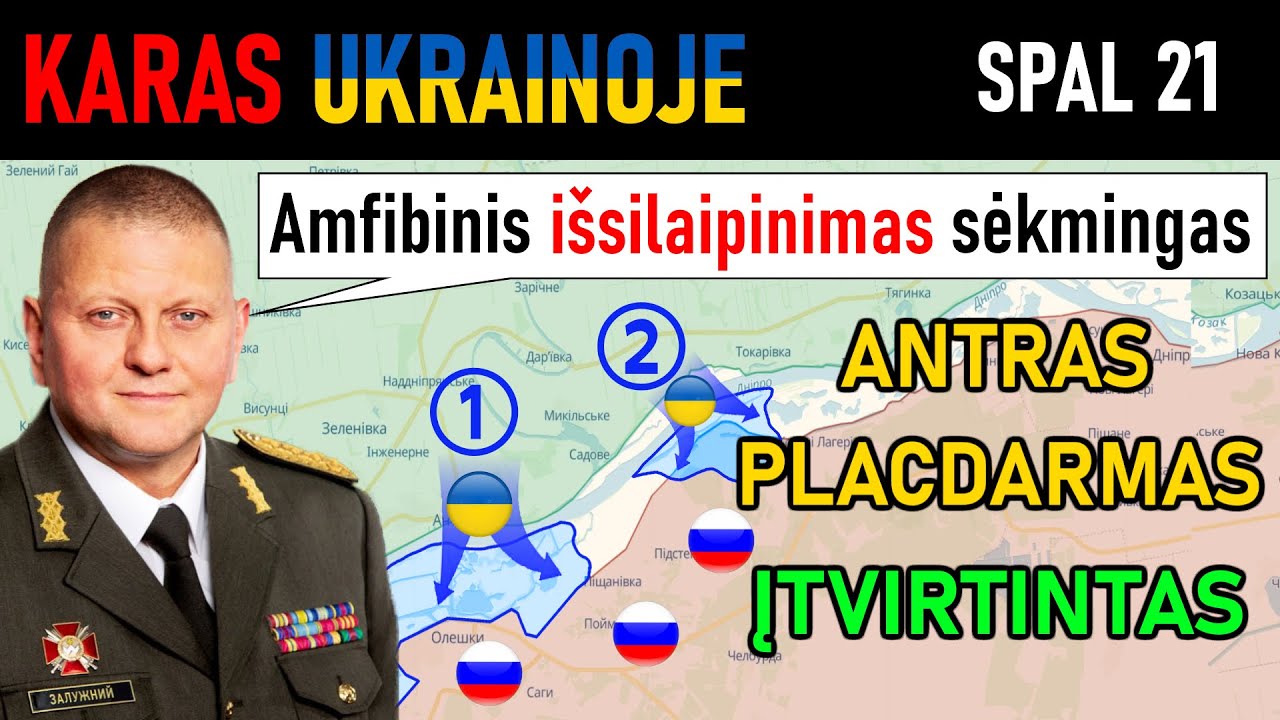 Spal 21: Rusai Praranda Rytinio Dniepro Upės Kranto Kontrolę | Karas ...