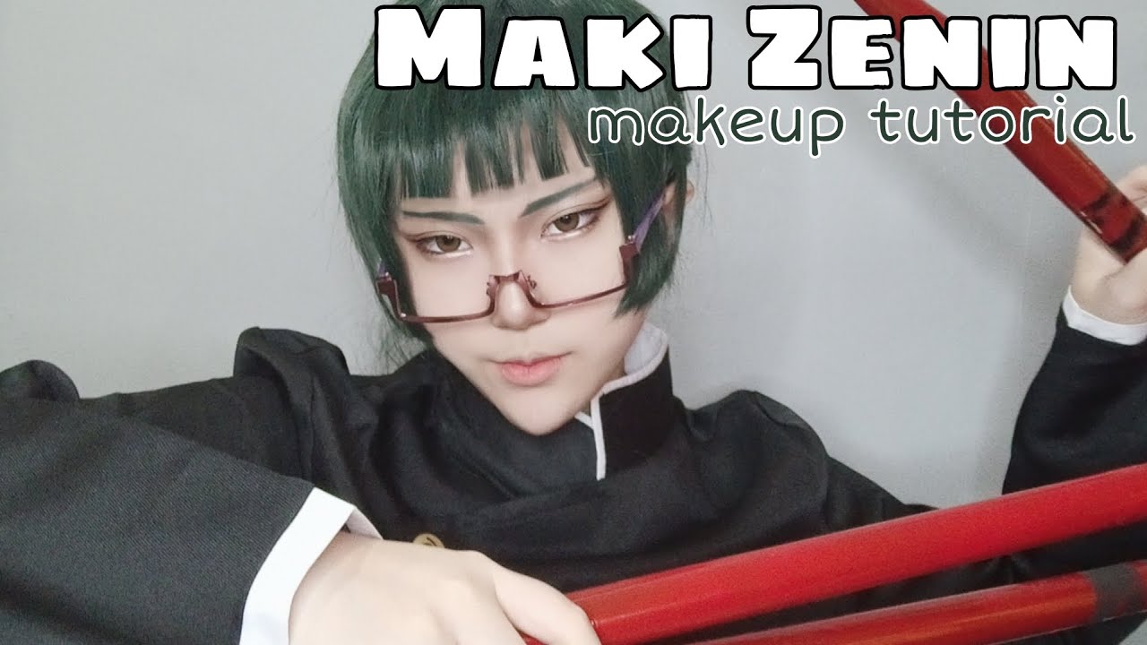 Maki Zenin Cosplay Makeup Tutorial Jujutsu Kaisen - YouTube