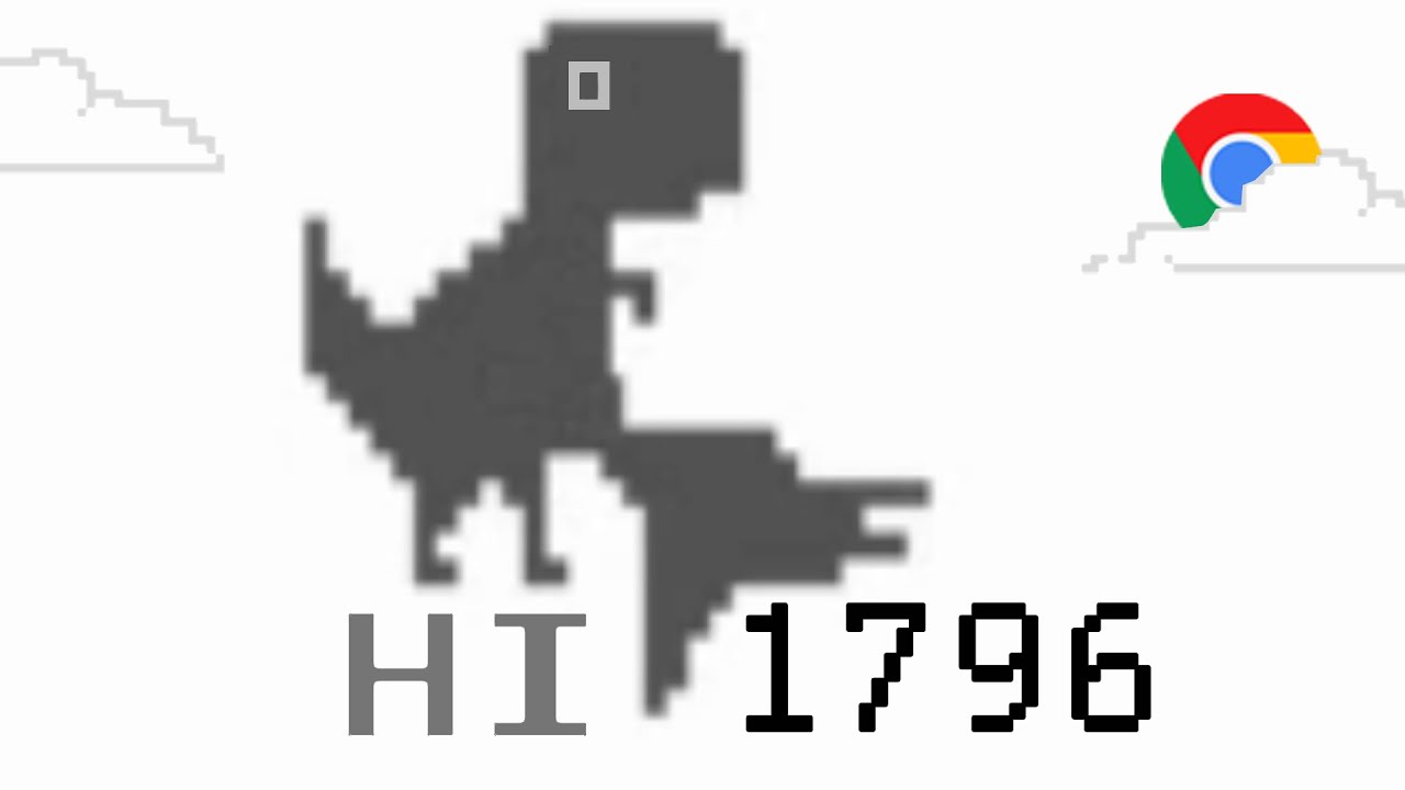 Dino T-Rex game high score 1796 - my new record jumping Dinosaur by ...