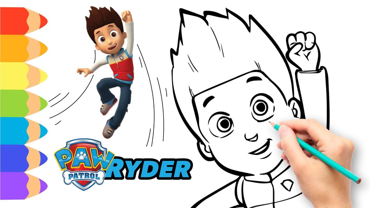 Ryder Paw Patrol Drawing Easy 🐾 How to Draw Paw Patrol The Movie - YouTube