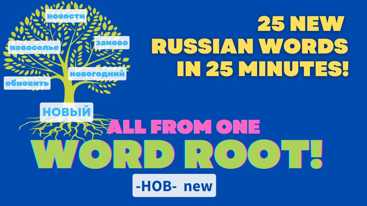 Quickly Build Your Russian Vocabulary, Word Root Wednesday: -нов- NEW ...