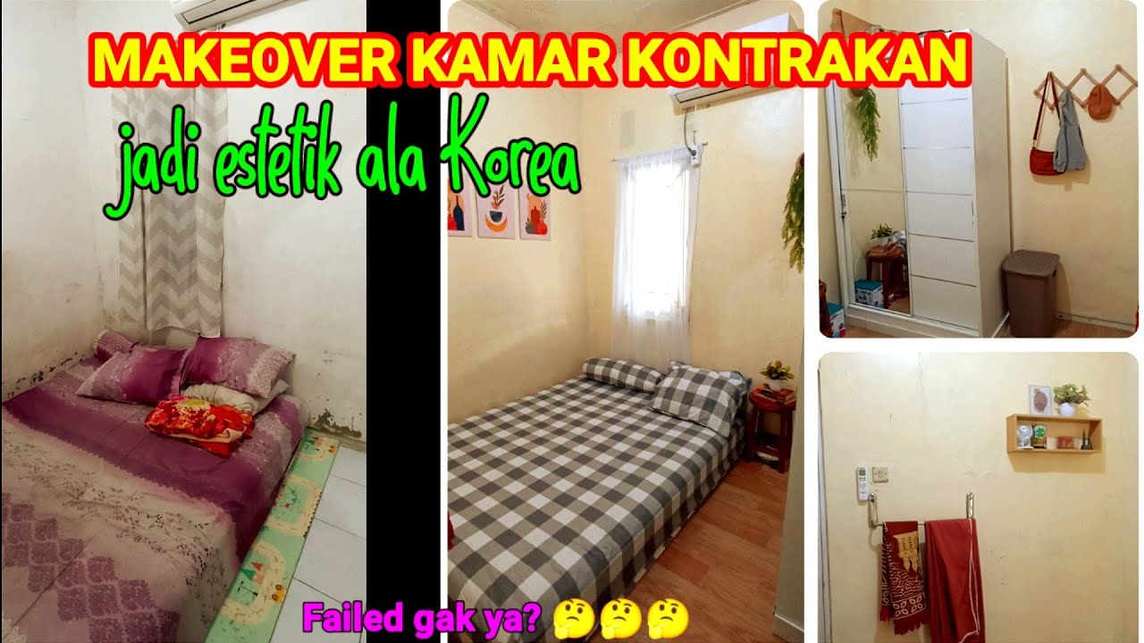 Makeover Kamar Kontrakan dari B Aja Jadi Estetik Ala Korea - YouTube