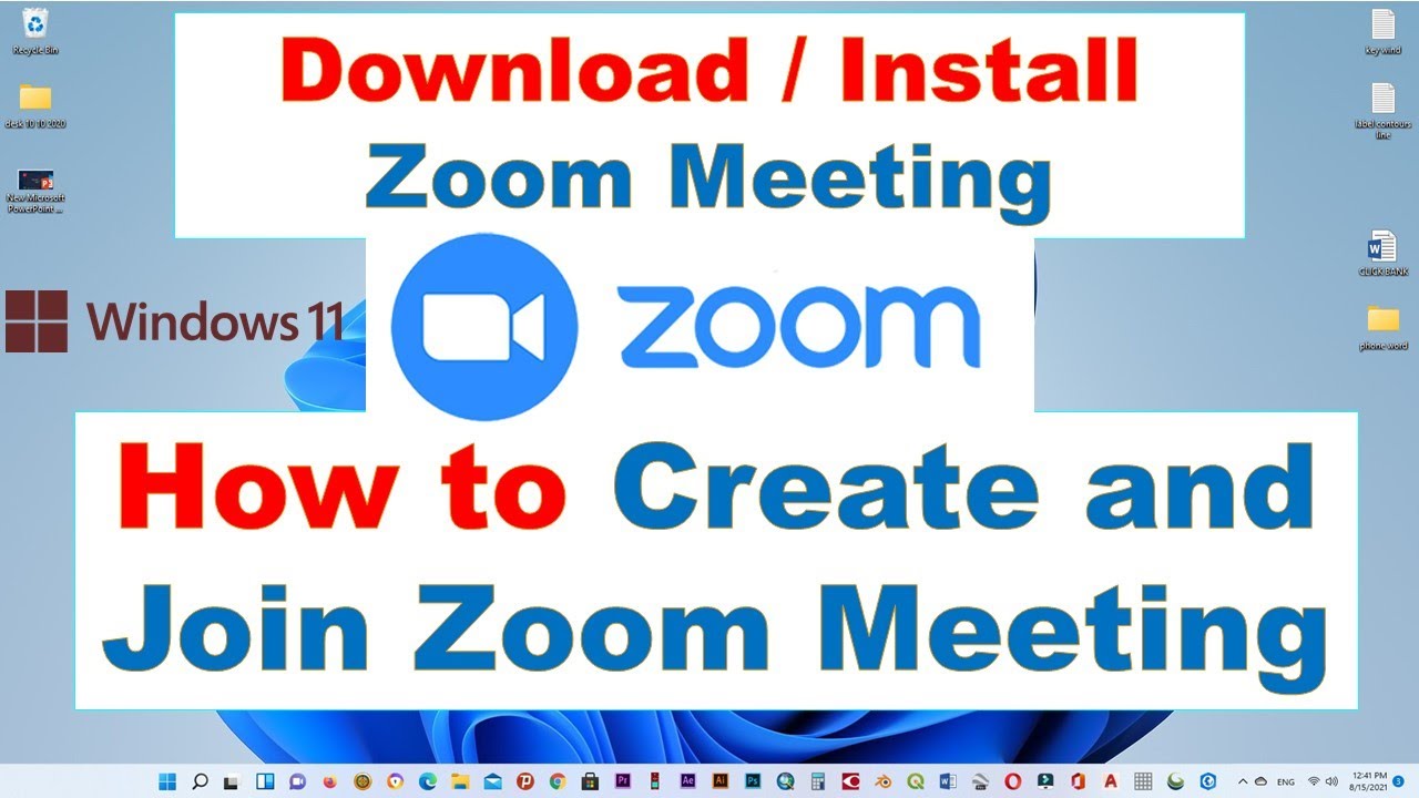 Download and install Zoom Joining and creating meeting on windows 11 ...