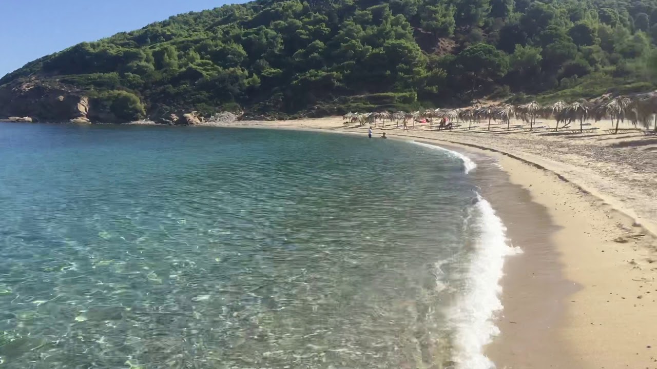 Skiathos - Mandraki beach - YouTube