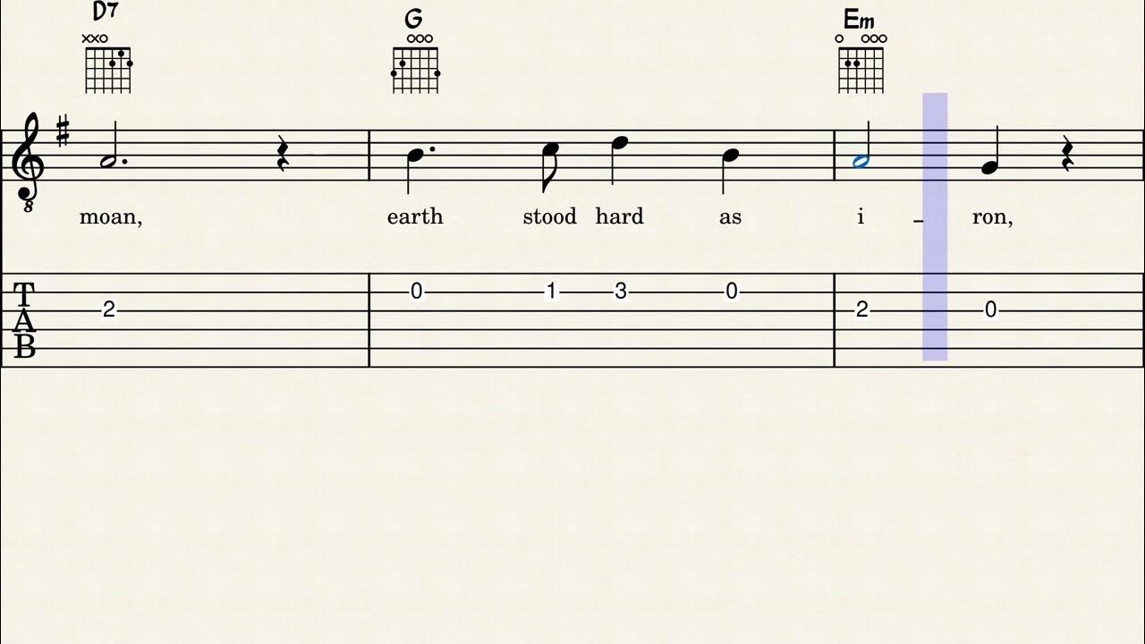 In the Bleak Midwinter - Easy Guitar Sheet Music with Tabs & Chords ...