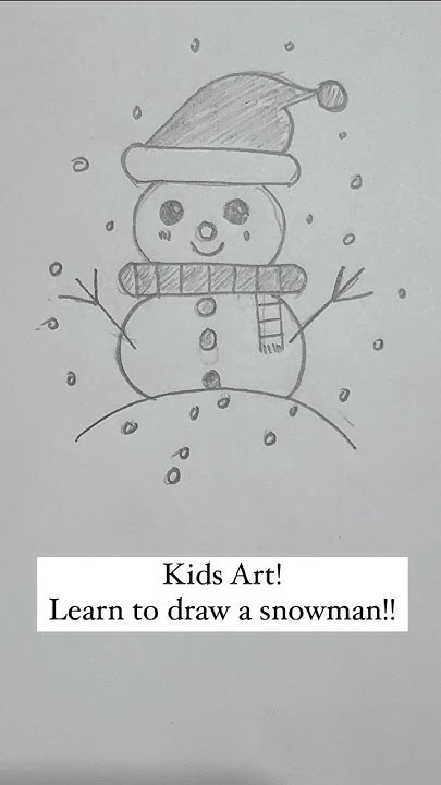 Day18- Learn to draw a Snowman!! #newlearning #drawing #art #beginner # ...