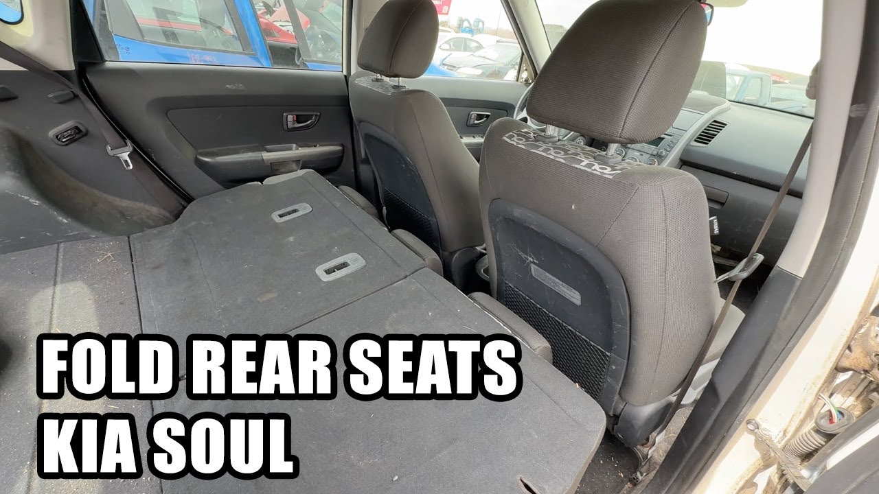 Kia Soul : How to Fold Down The Rear Seats Flat - YouTube