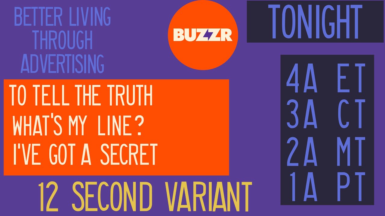BUZZR “Better Living Through Advertising” Promo M Tonight Starting at ...