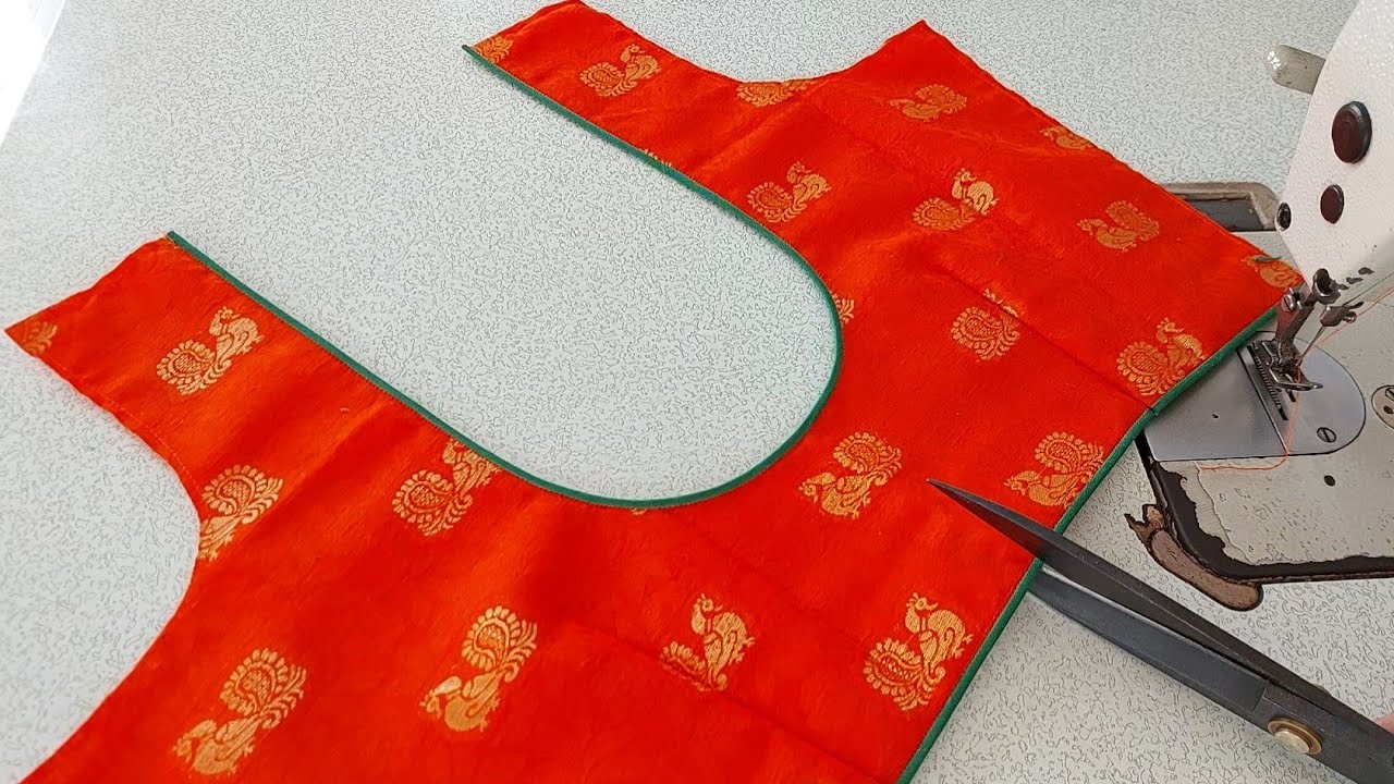 Round neck easy blouse back design cutting and stitching || blouse gala ...