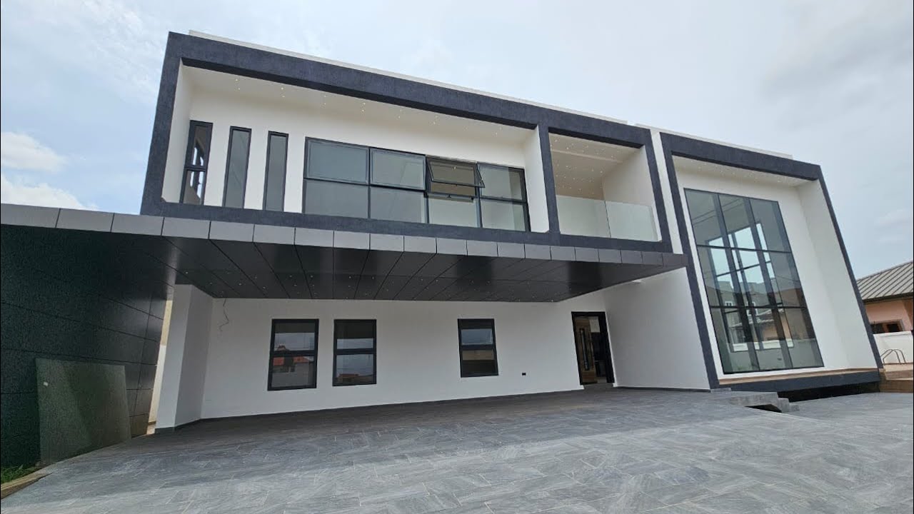 Modern and tastefully built 5bedroom House With A Pool In Ghana || Tour ...