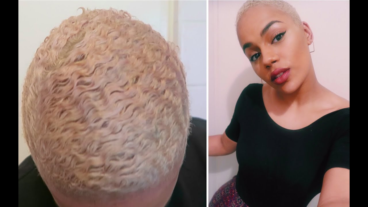 My Bleached TWA Wash Day Routine - YouTube