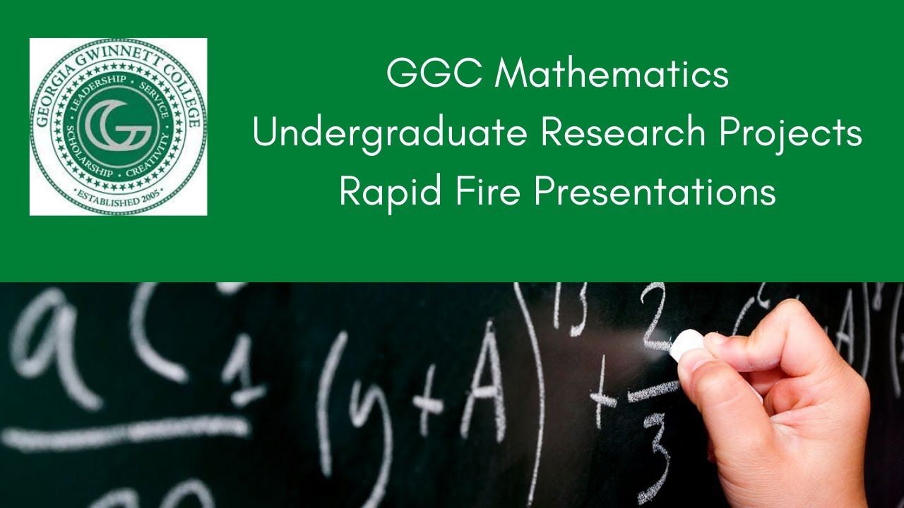 Undergrad Math Research Projects Rapid Fire Presentations - YouTube