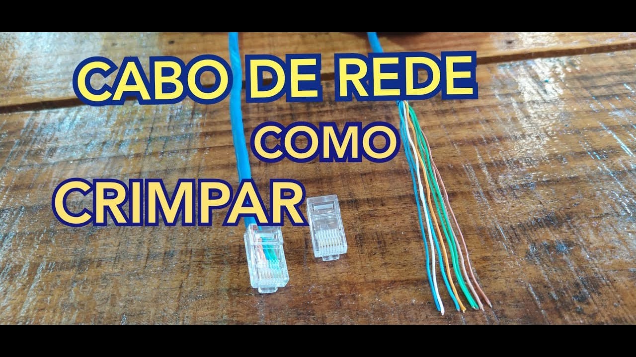 Como crimpar cabo de rede com RJ 45 com as duas pontas iguais. - YouTube