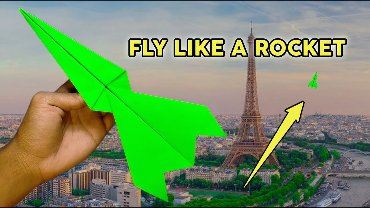 Fly like a rocket!! How to make a paper airplane fly high like a rocket ...
