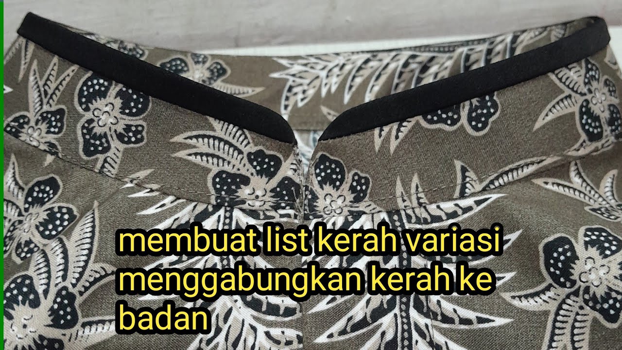Cara membuat variasi list kerah baju koko/how to make variations of the ...