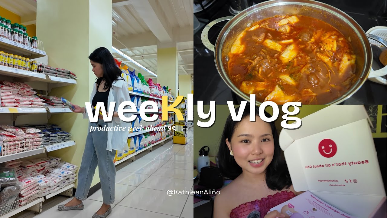 weeKly vlog | grocery, cooking, ChuChu PR unboxing, & self-care activities | Kathleen A. - YouTube