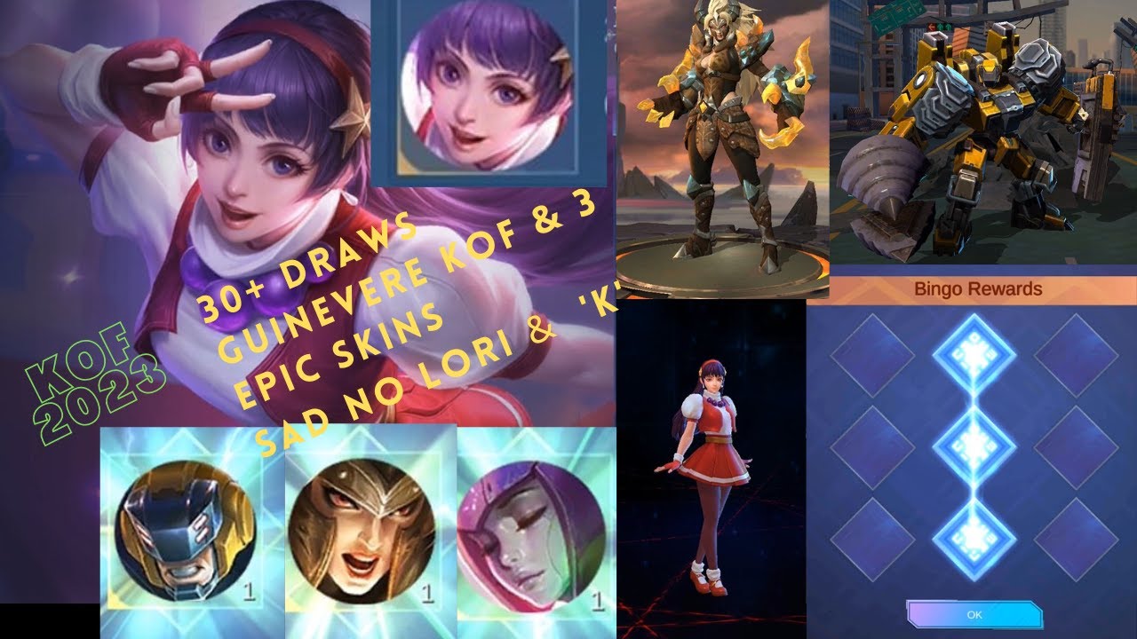 || MLBB KOF DRAW 2023 || 1 KOF SKIN BY USING RECHARGE BONUS TOKEN ...
