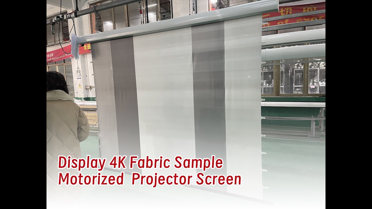 Display 4K Screen Fabric Sample Motorized Projector Projection Screen ...