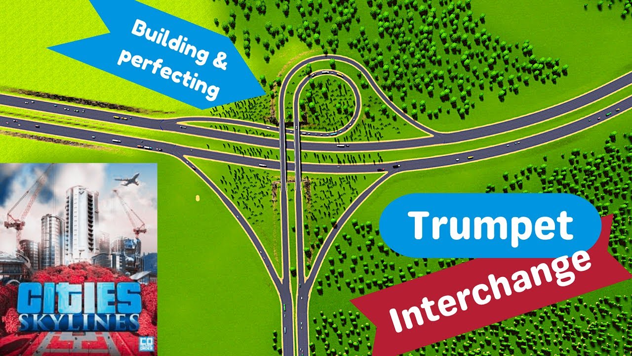Cities Skylines | Trumpet Interchange - YouTube