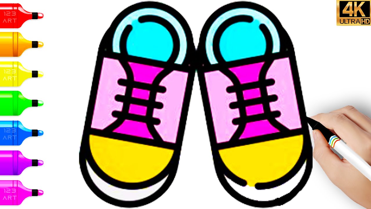 Come disegnare le scarpe | Disegno carino di scarpe | Disegni facili ...