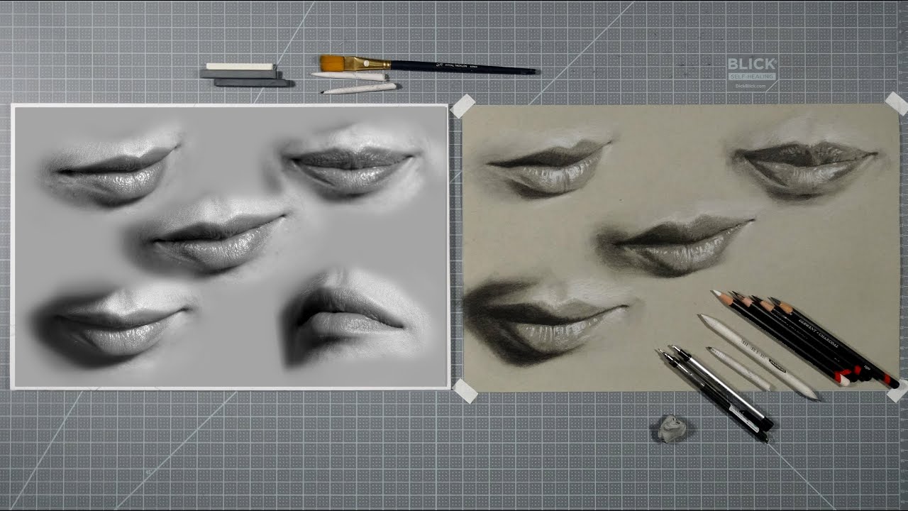 How to draw lips Part 1 - YouTube