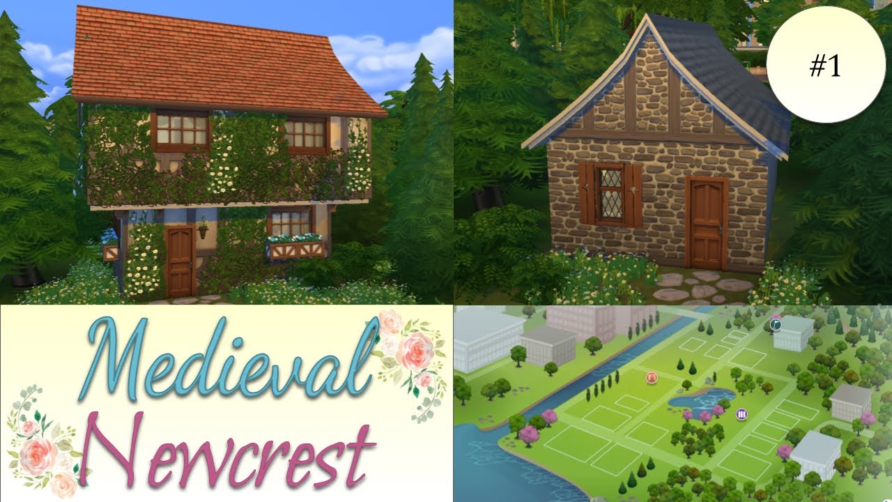 I Made Medieval Houses in The Sims 4 | Medieval Newcrest - YouTube