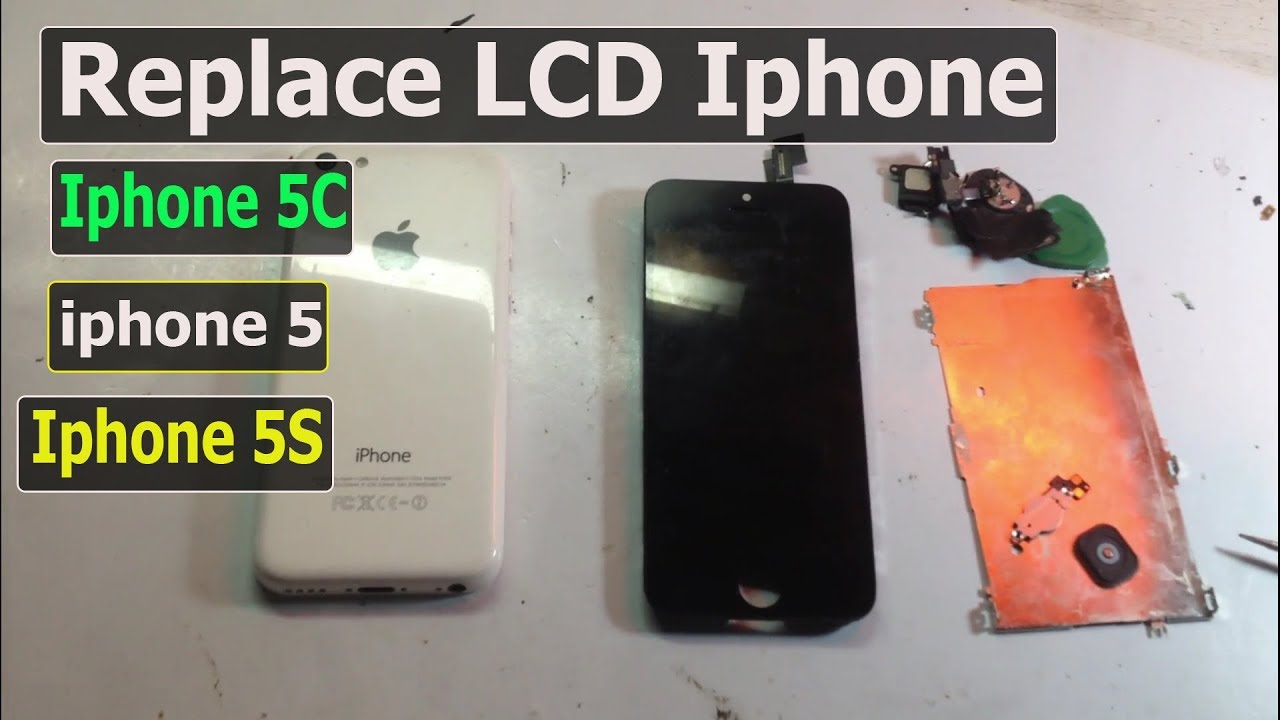 Bongkar lcd iphone 5C | 5 | 5S - YouTube