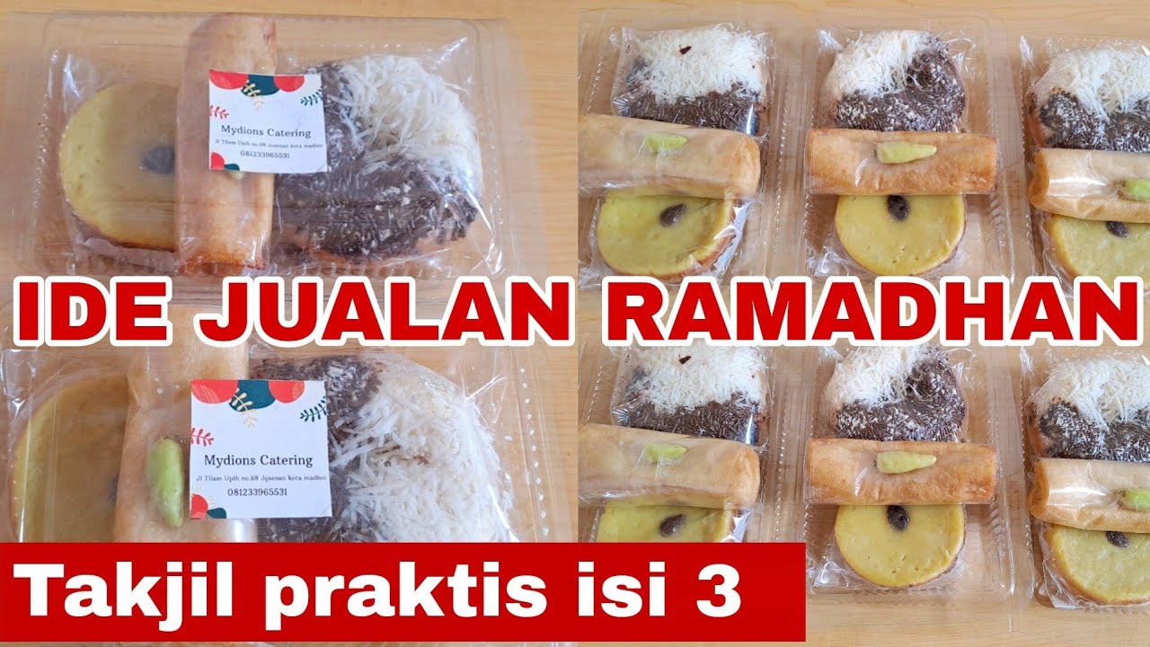 Takjil buka puasa isian 3 snack - YouTube